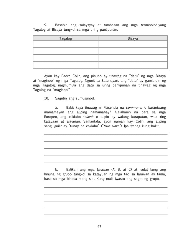 K TO 12 GRADE 7 LEARNING MODULE IN ARALING PANLIPUNAN