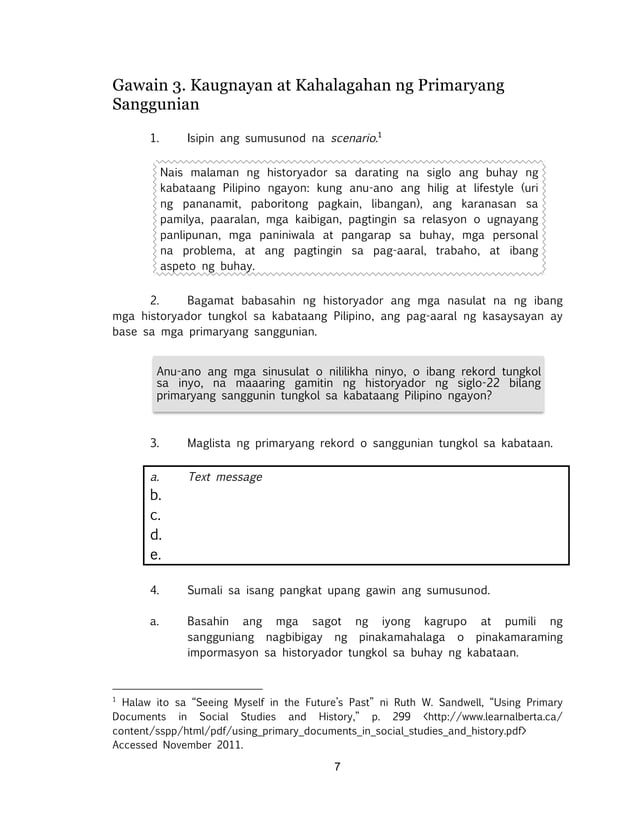 K TO 12 GRADE 7 LEARNING MODULE IN ARALING PANLIPUNAN