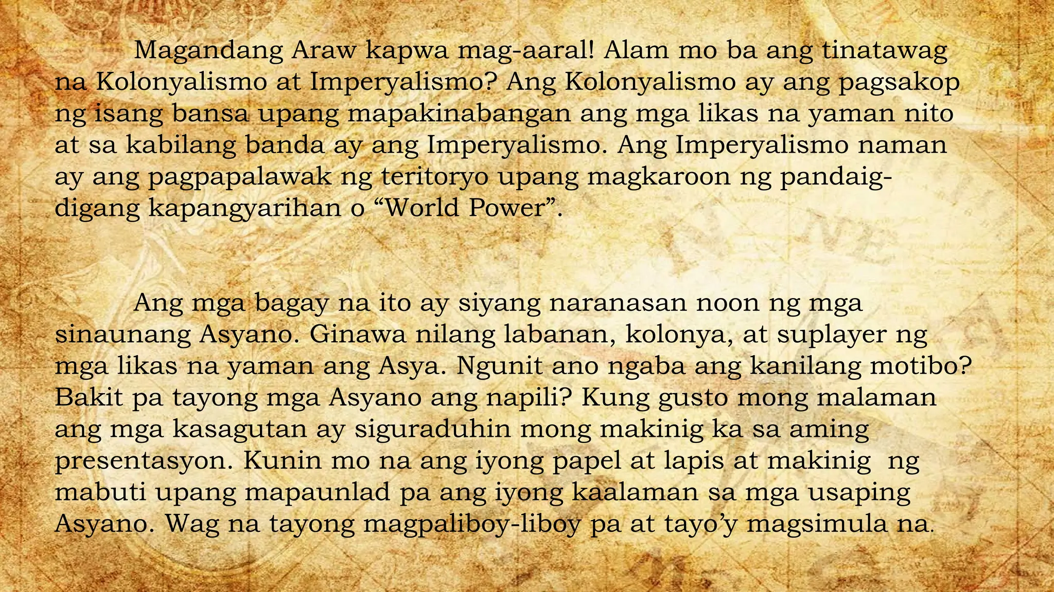 MGA DAHILAN NG PAGSAKOP NG MGA KANLURANIN SA KANLURAN AT TIMOG ASYA | PPTX