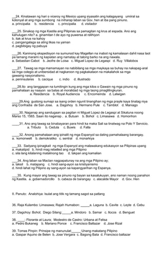 Araling panliunan.docx second grading s.y. 2012 2013 | DOCX