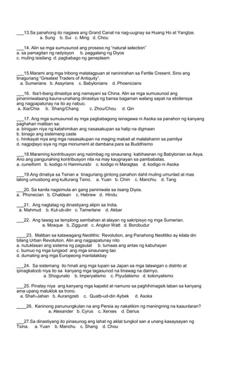 Araling panliunan.docx second grading s.y. 2012 2013 | DOCX