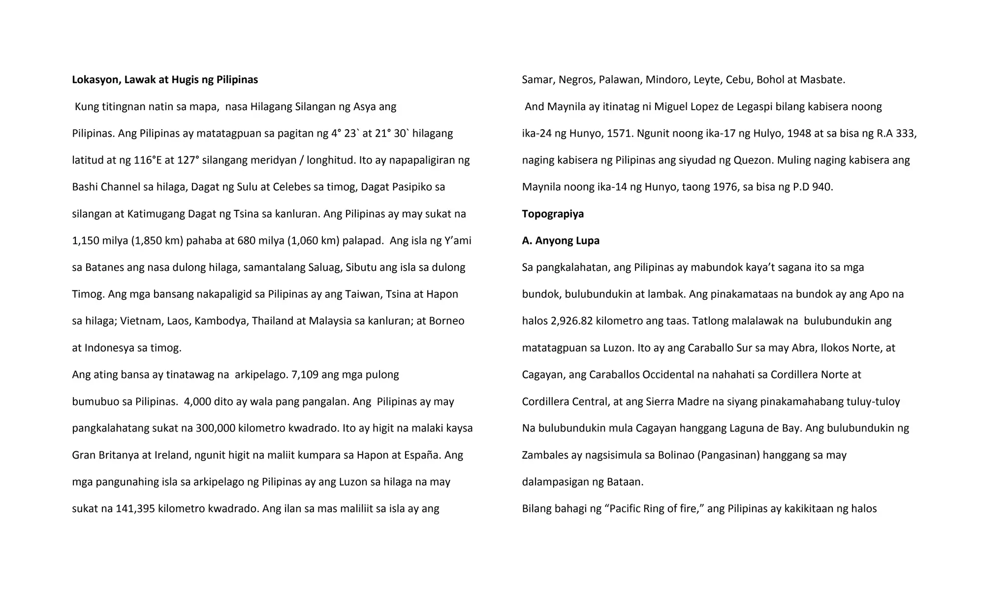 Aralin panlipunan i | DOCX