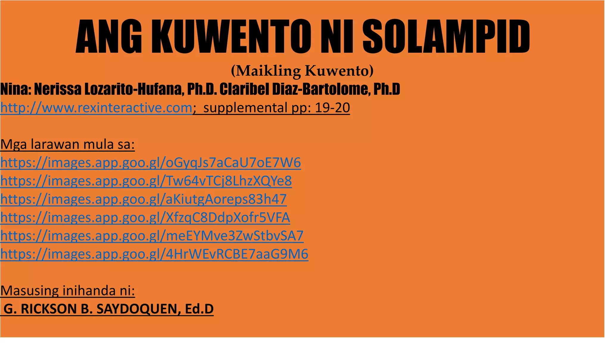 Aralin sa filipino 7 unang markahan-solampid | PPTX