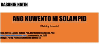 Aralin sa filipino 7 unang markahan-solampid | PPTX