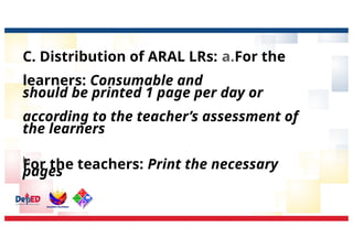 Implementing Guidelines for the ARAL Program | PPTX