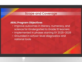 ACADEMIC RECOVERY AND ACCESSIBLE LEARNING (ARAL) PROGRAM ORIENTATION | PPTX