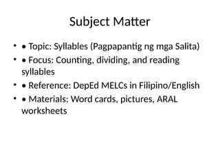 ARAL_Syllables_Lesson_withVisuals.pptx for reading | PPTX