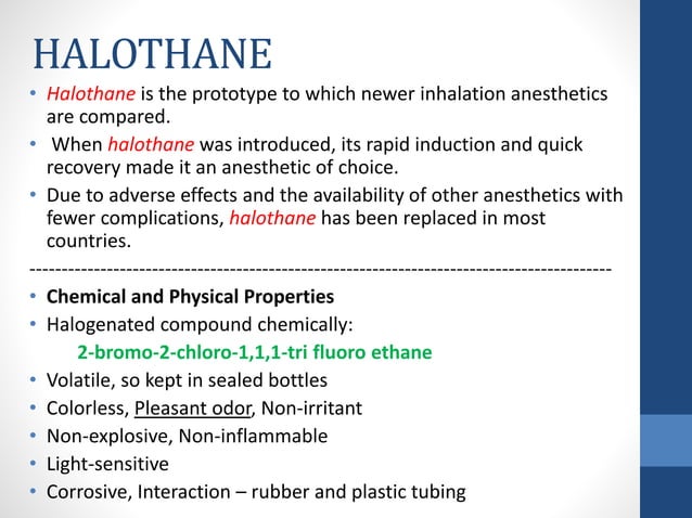 Halothane by Dr. Aram Shah | PPTX