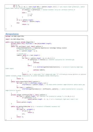 BruteForce ve Horspool Algoritmalarının Karşılaştırılmalı Analizi | DOC