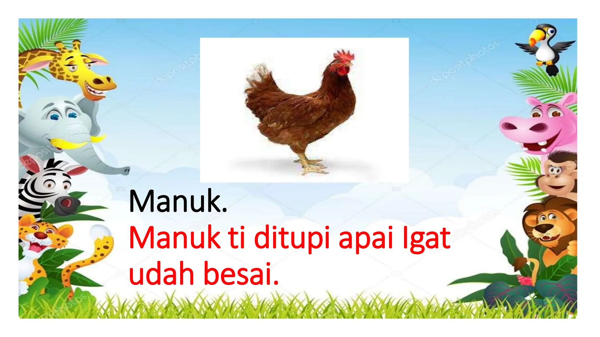 Aram belajar nama jelu JAKU IBAN. Kenali nama-nama haiwan dalam Bahasa Ibanppt | PPT