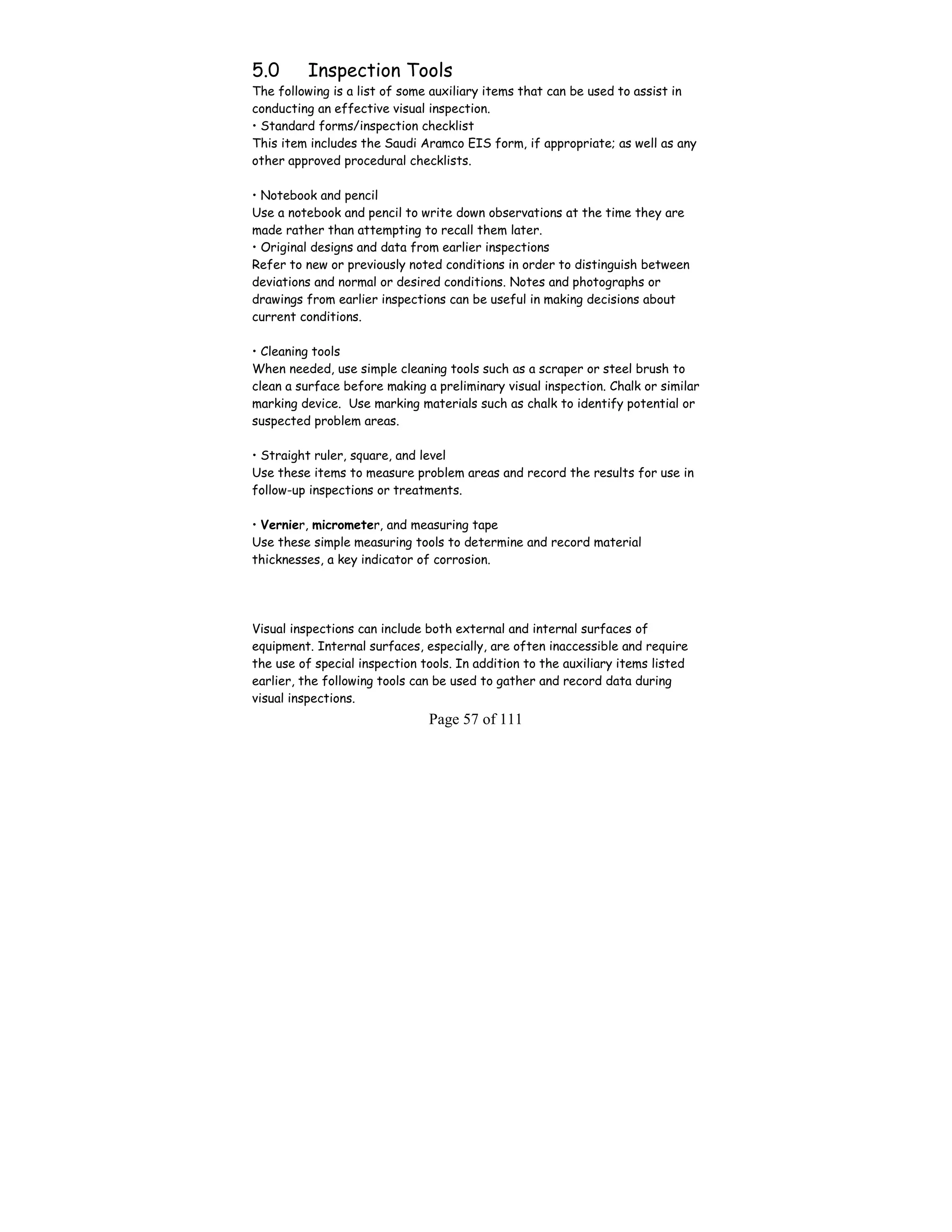 Aramco inspection handbook | PDF