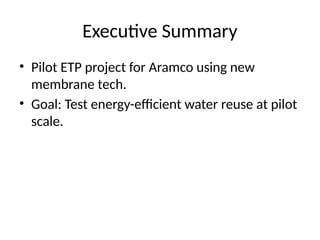 ARAMCO_Pilot_ETP_Case_StudyLectureLecture | PPTX