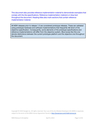 Project Ara Module Developers Kit | PDF