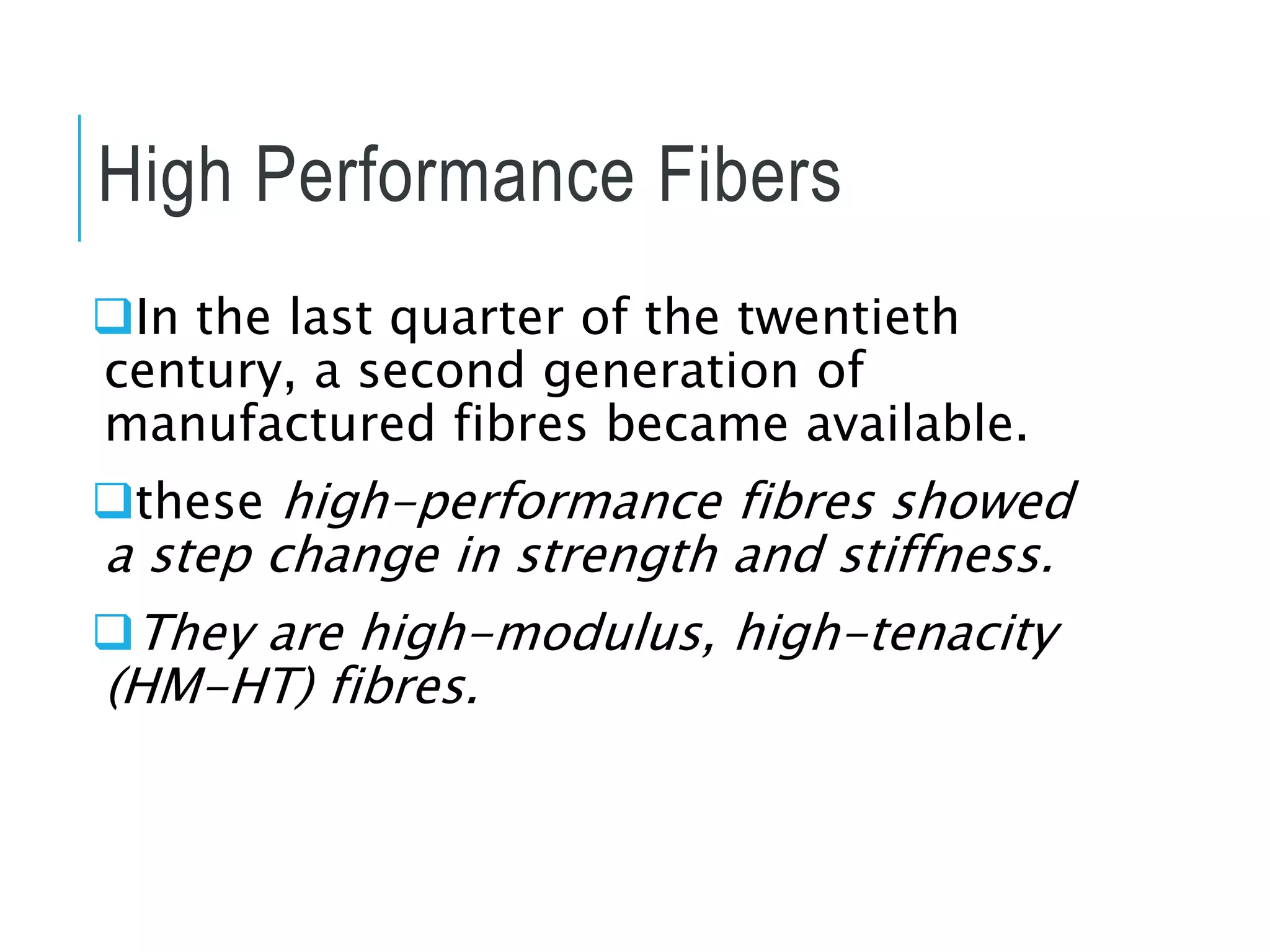 High Performance Fibers- Aramid fibers- Their Spinning Techniques- | PPTX