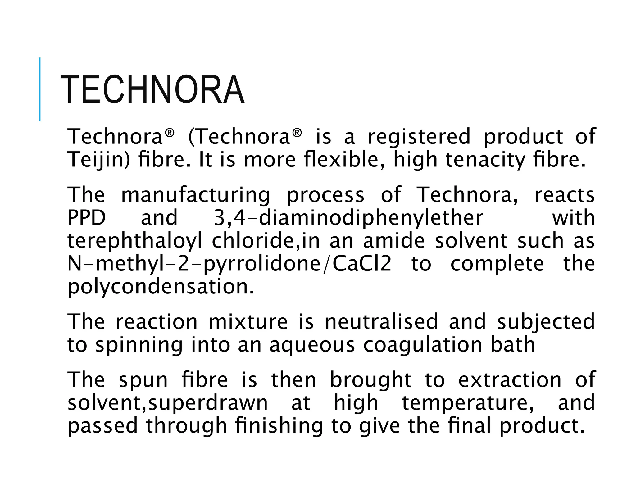 High Performance Fibers- Aramid fibers- Their Spinning Techniques- | PPTX