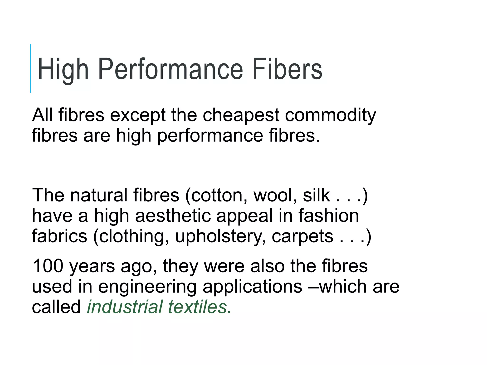 High Performance Fibers- Aramid fibers- Their Spinning Techniques- | PPTX