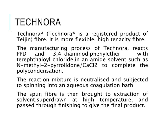 High Performance Fibers- Aramid fibers- Their Spinning Techniques ...