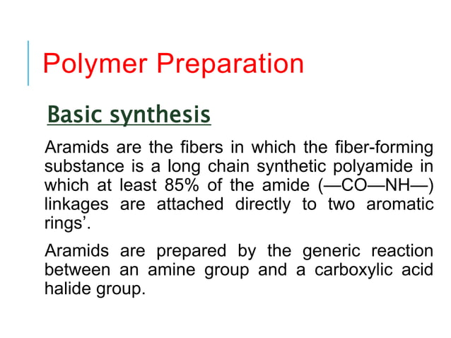 High Performance Fibers- Aramid fibers- Their Spinning Techniques ...