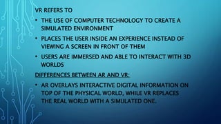 Ar and vr in mining | PPTX
