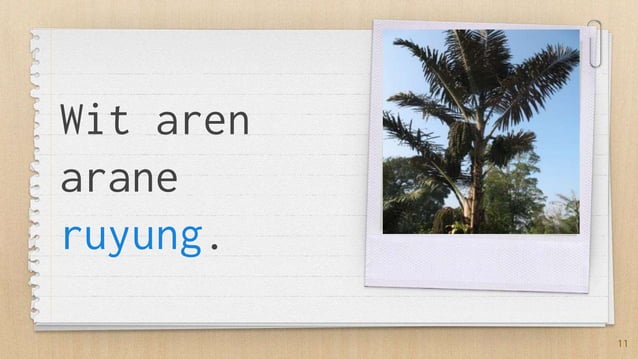 Arane kembang, wit lan kewan | PPTX