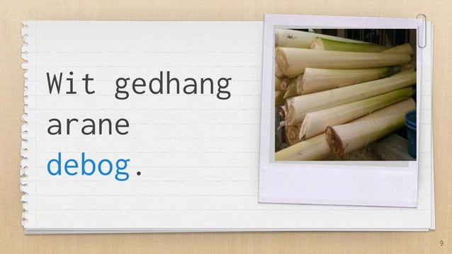 Arane kembang, wit lan kewan | PPTX