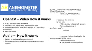 Computer Vision Anemometer (AR) | PPT
