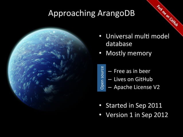 Introduction to ArangoDB (nosql matters Barcelona 2012) | PPT