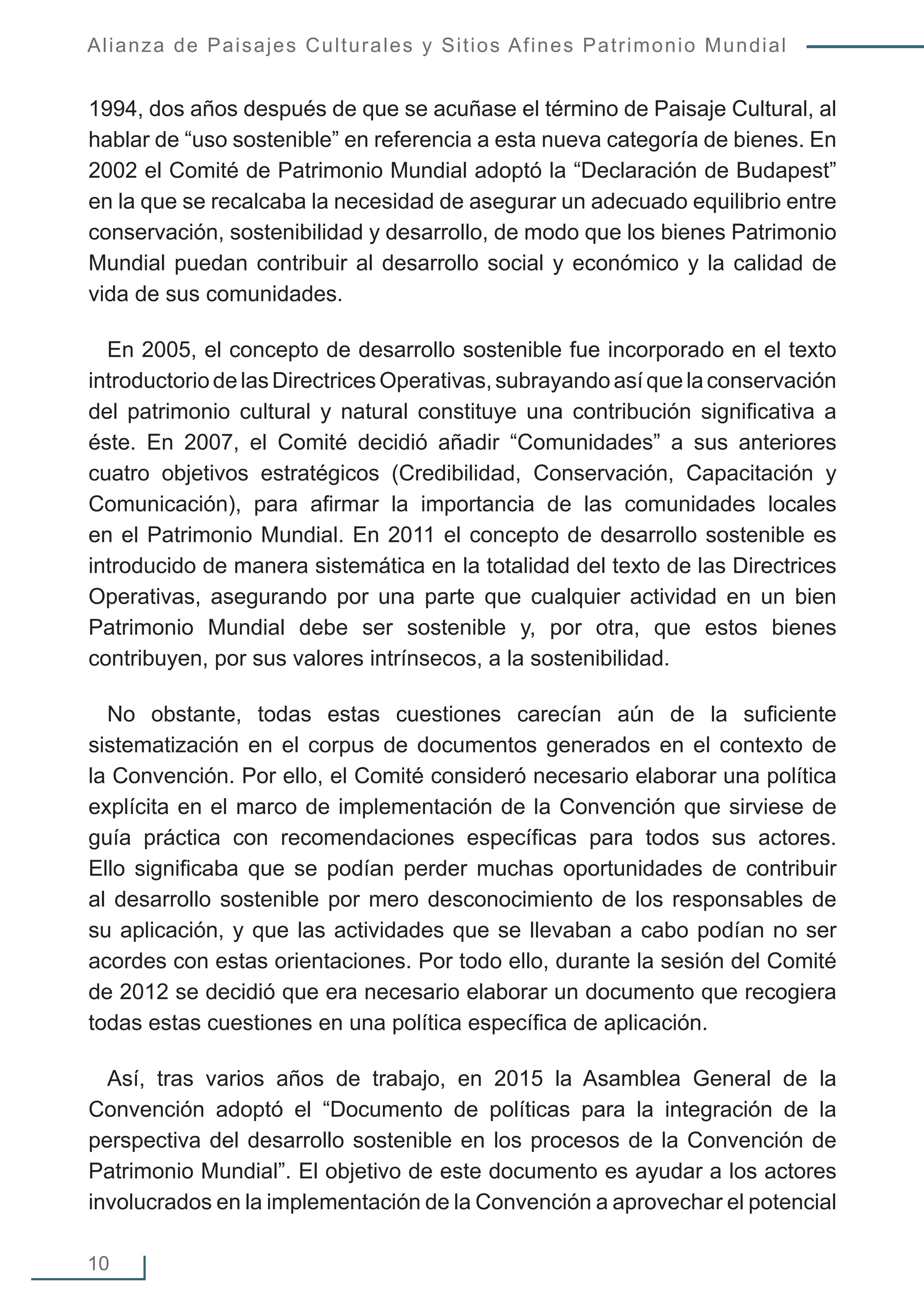 LA SOSTENIBILIDAD EN LOS PAISAJES CULTURALES RECUPERACIÓN Y ...