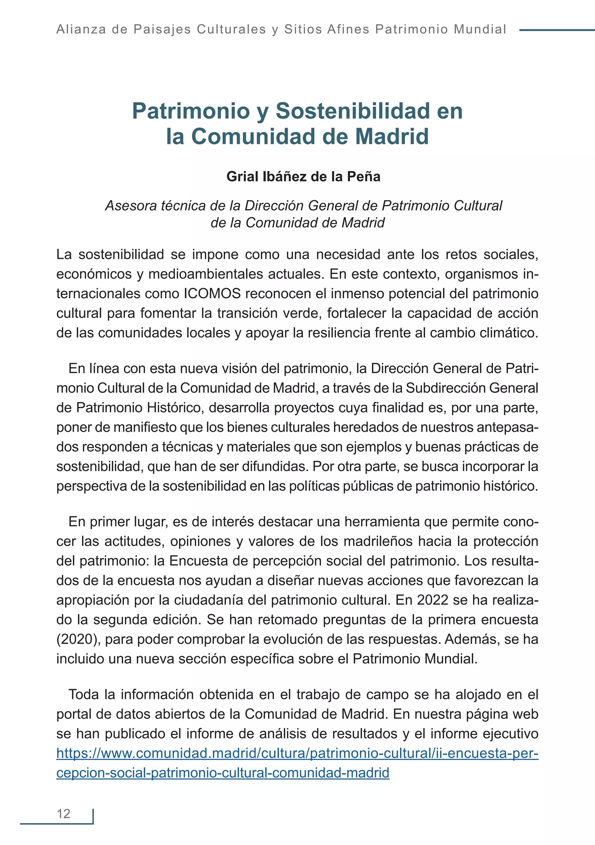 LA SOSTENIBILIDAD EN LOS PAISAJES CULTURALES RECUPERACIÓN Y ...