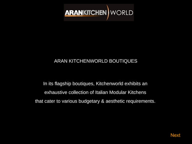 ARAN Kitchenworld Company profile | PPT