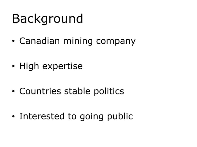 EAFIT BUSINESS ENGLISH - RISK CASE STUDY MINING: ARANTXA | PPT