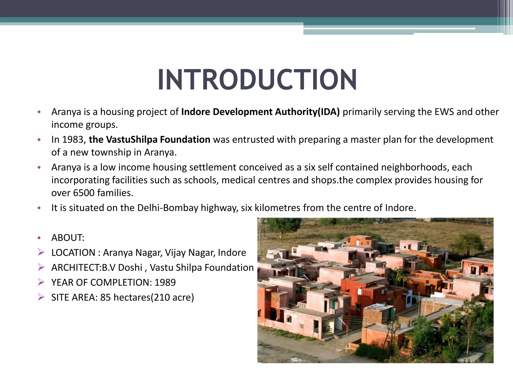 Aranya low cost housing-BV Doshi | PDF