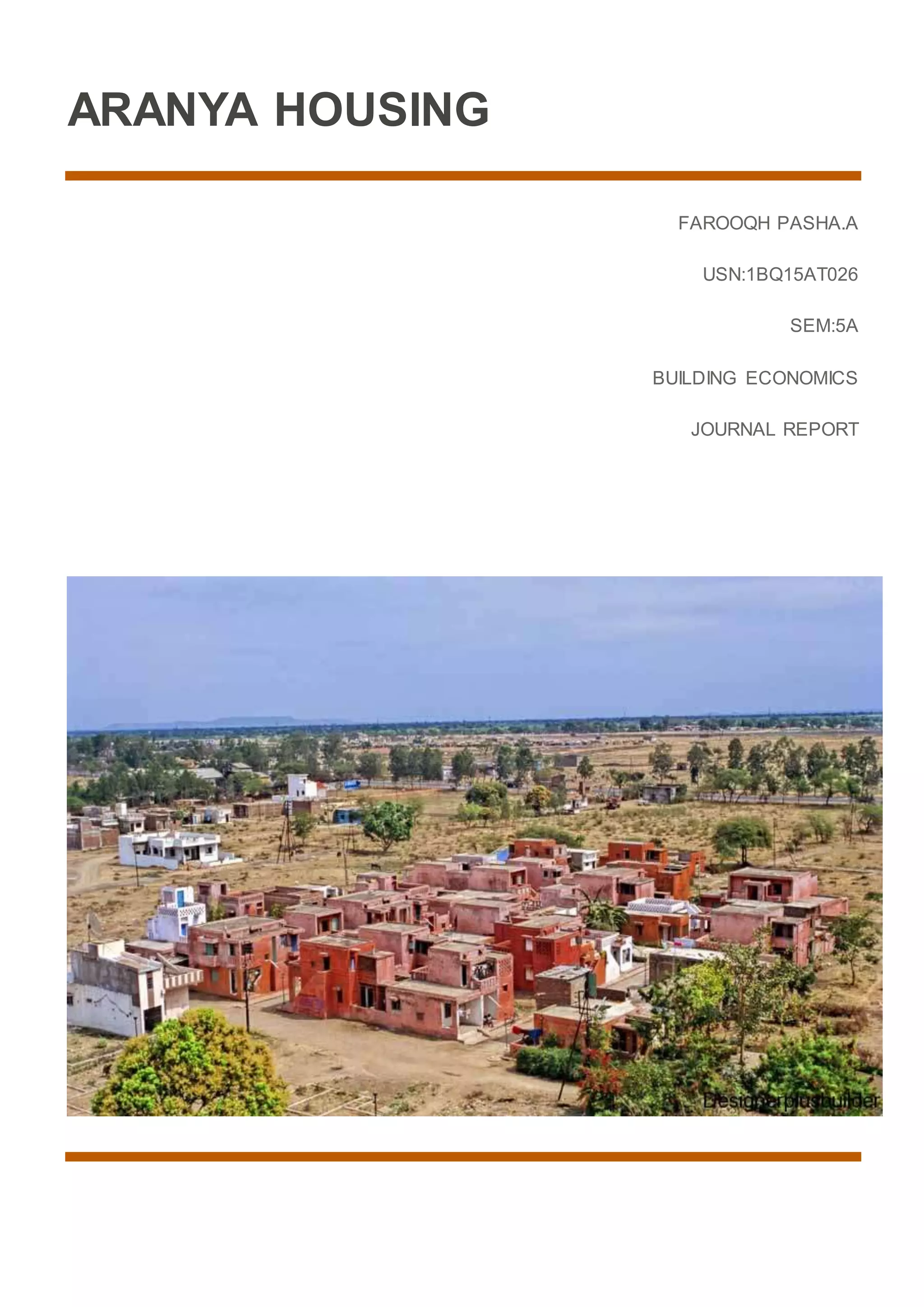Aranya housing by b.v doshi | DOCX