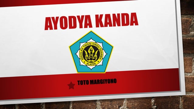 Aranya Kanda (Bagian dari Kitab Ramayana) | PPT