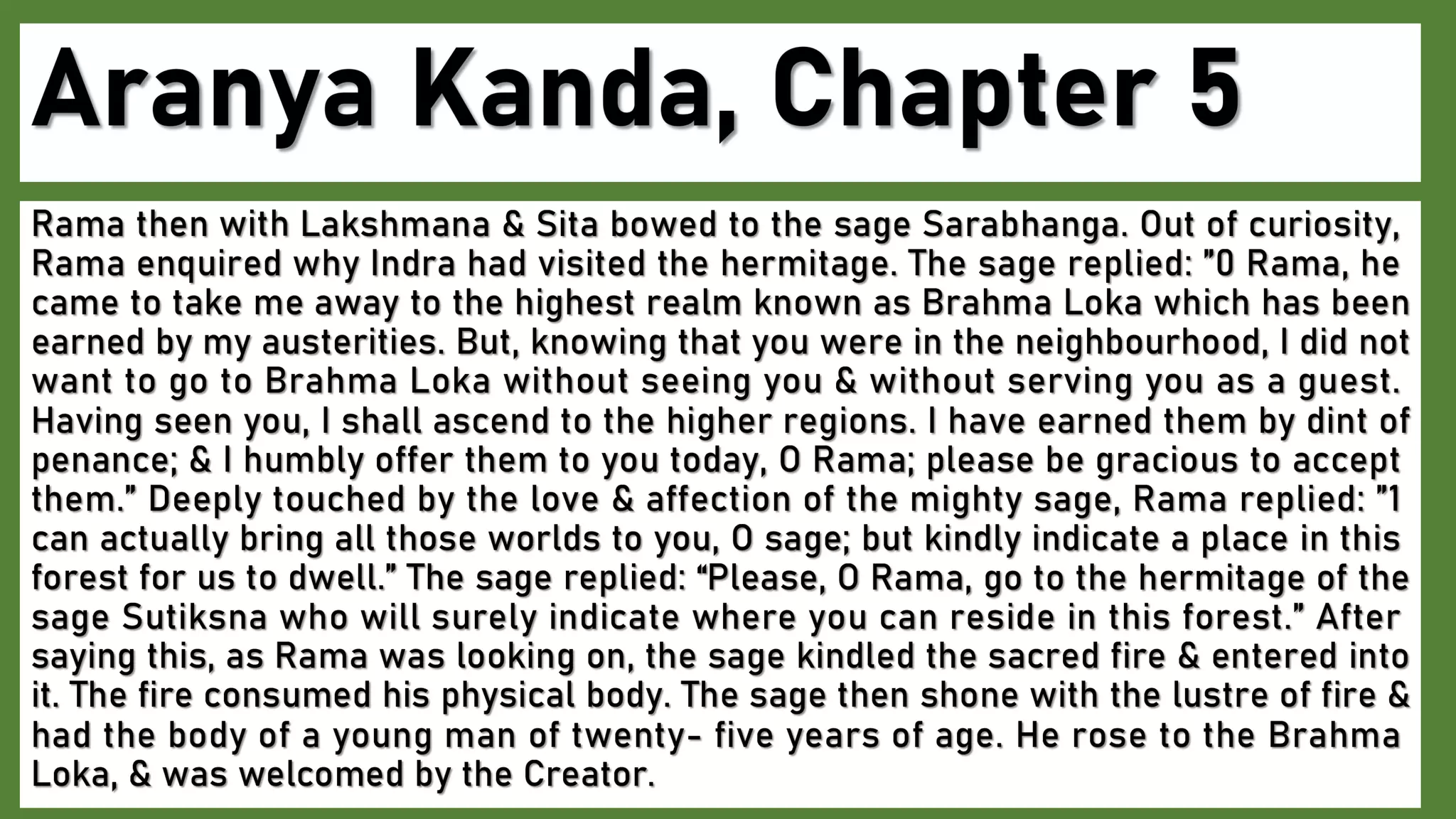 Valmiki Ramayana Online Class - Aranya Kanda, Chapters 1 to 20, Session ...