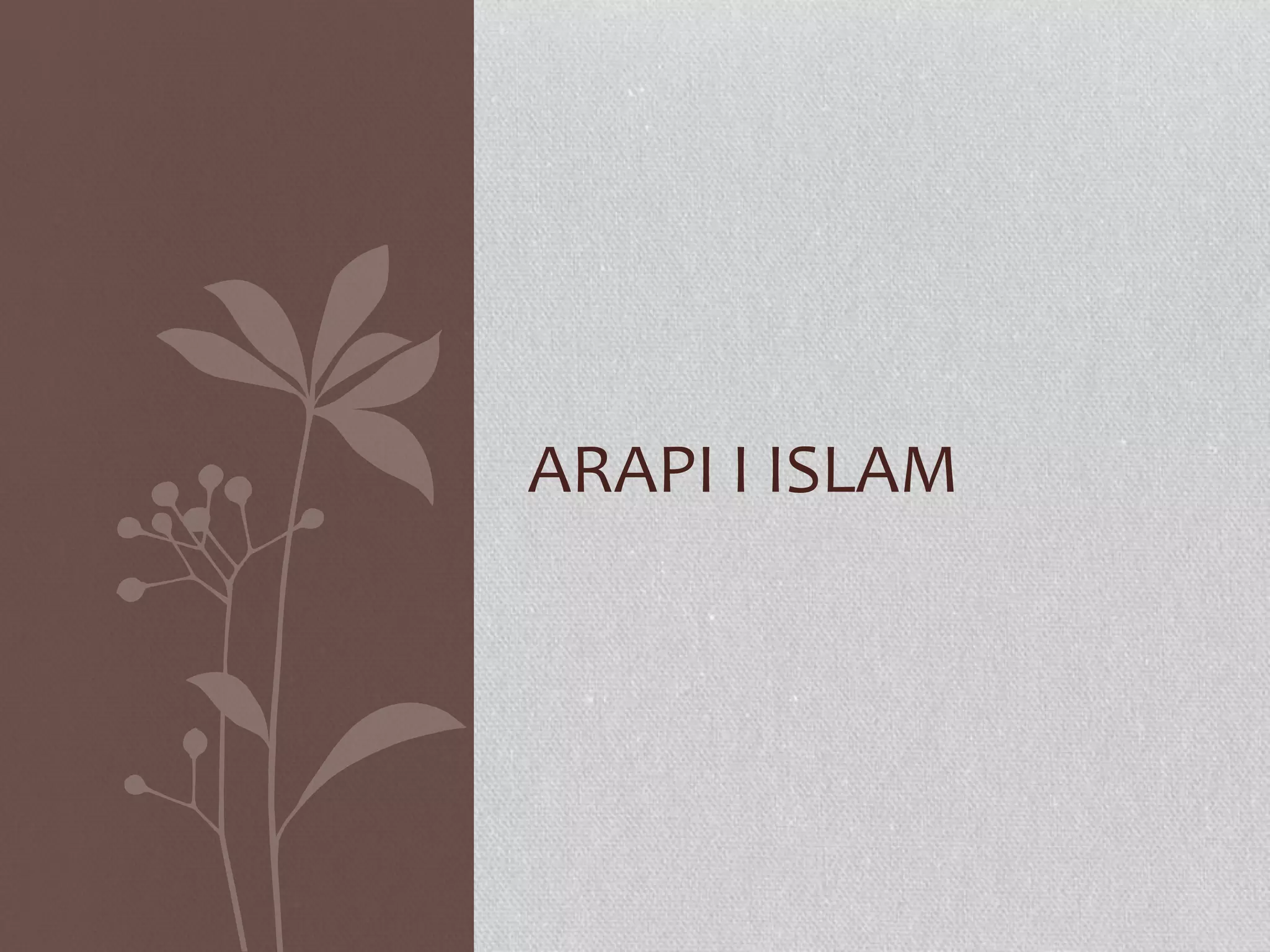 Arapi i islam | PPTX