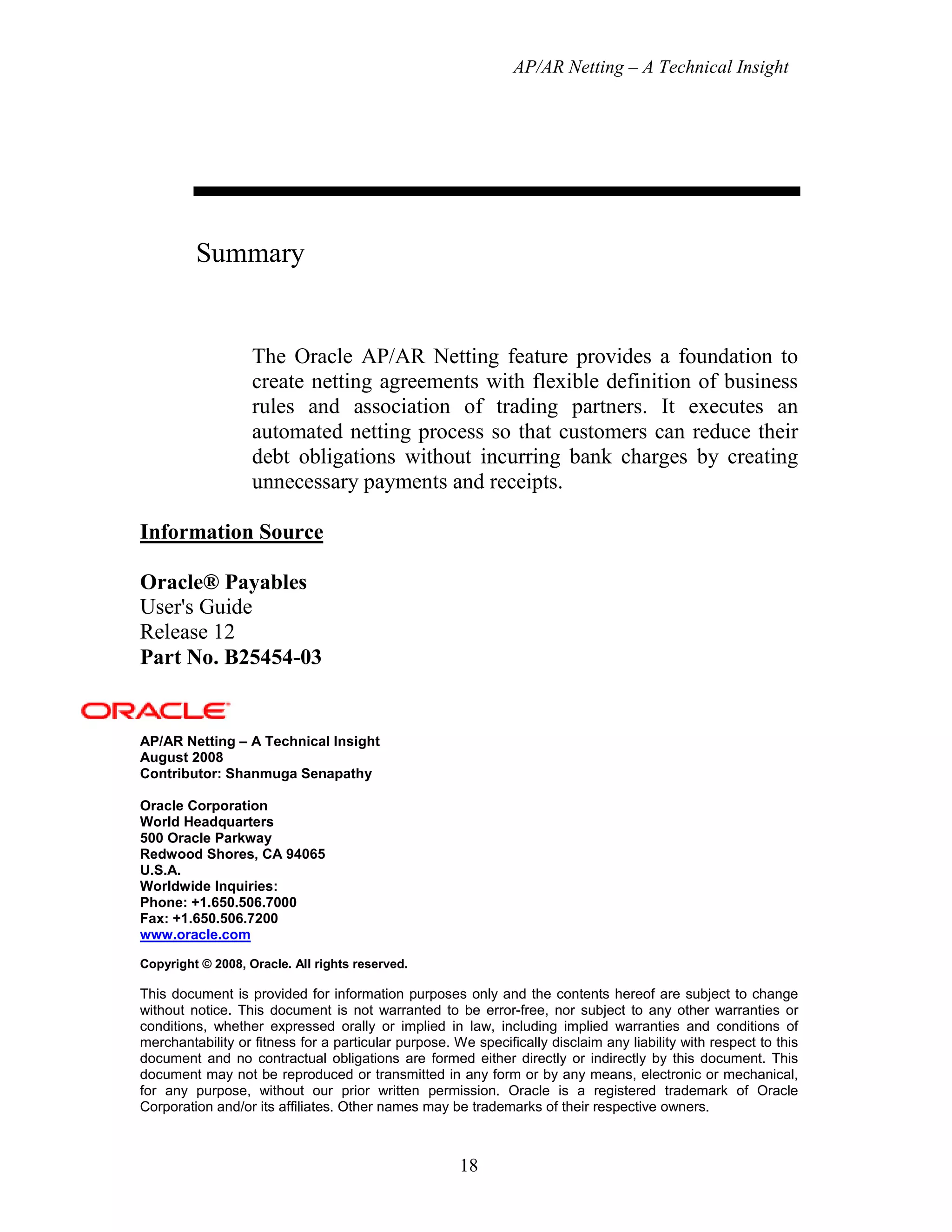 Ar ap netting document | PDF