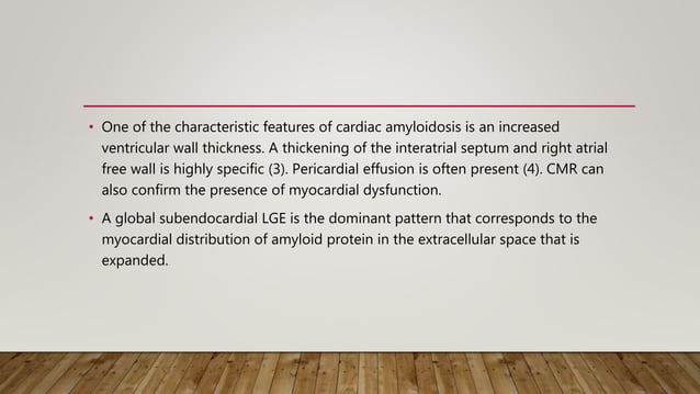 A rare case of cardiac amyloidosis diagnosed by MRI | PPT