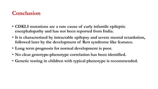 A rare case of cdkl5 early infantile epileptic | PPT