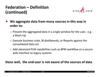 Aras Federation Web Services | PDF