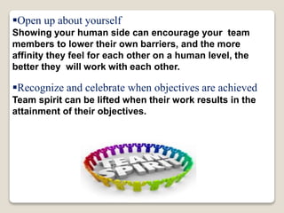 team building , team spirit , efficacy | PPTX