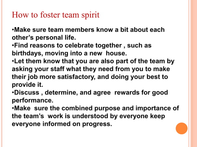 team building , team spirit , efficacy | PPT