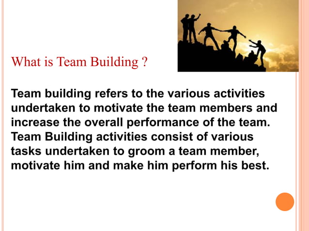 team building , team spirit , efficacy | PPT
