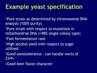 A Rational Approach To Yeast Strain Selection In Product Development | PPT