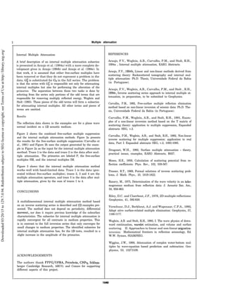 Inverse scattering series for multiple attenuation: An example with surface and internal ...