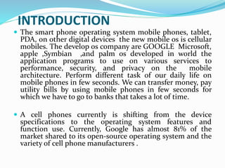 a study of evolutionary mobile operating system | PPTX