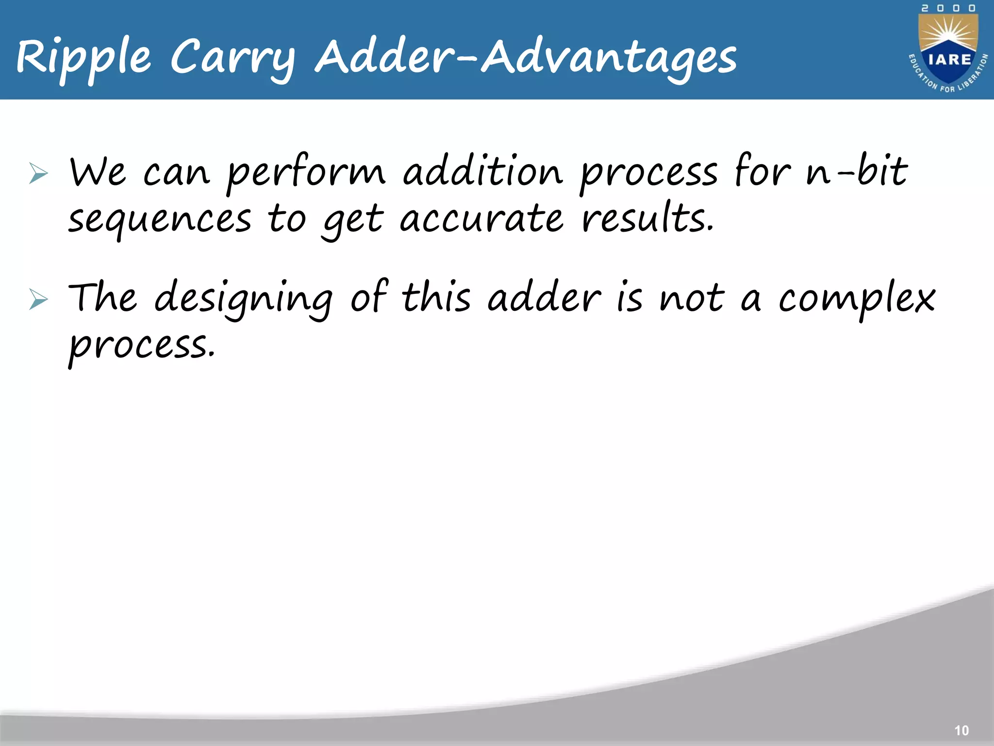 Ripple Carry Adder | PPTX