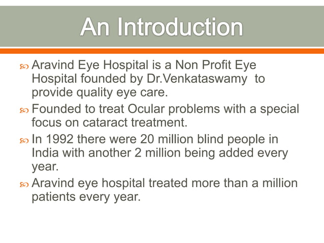 Aravind Eye Hospitals | PPT