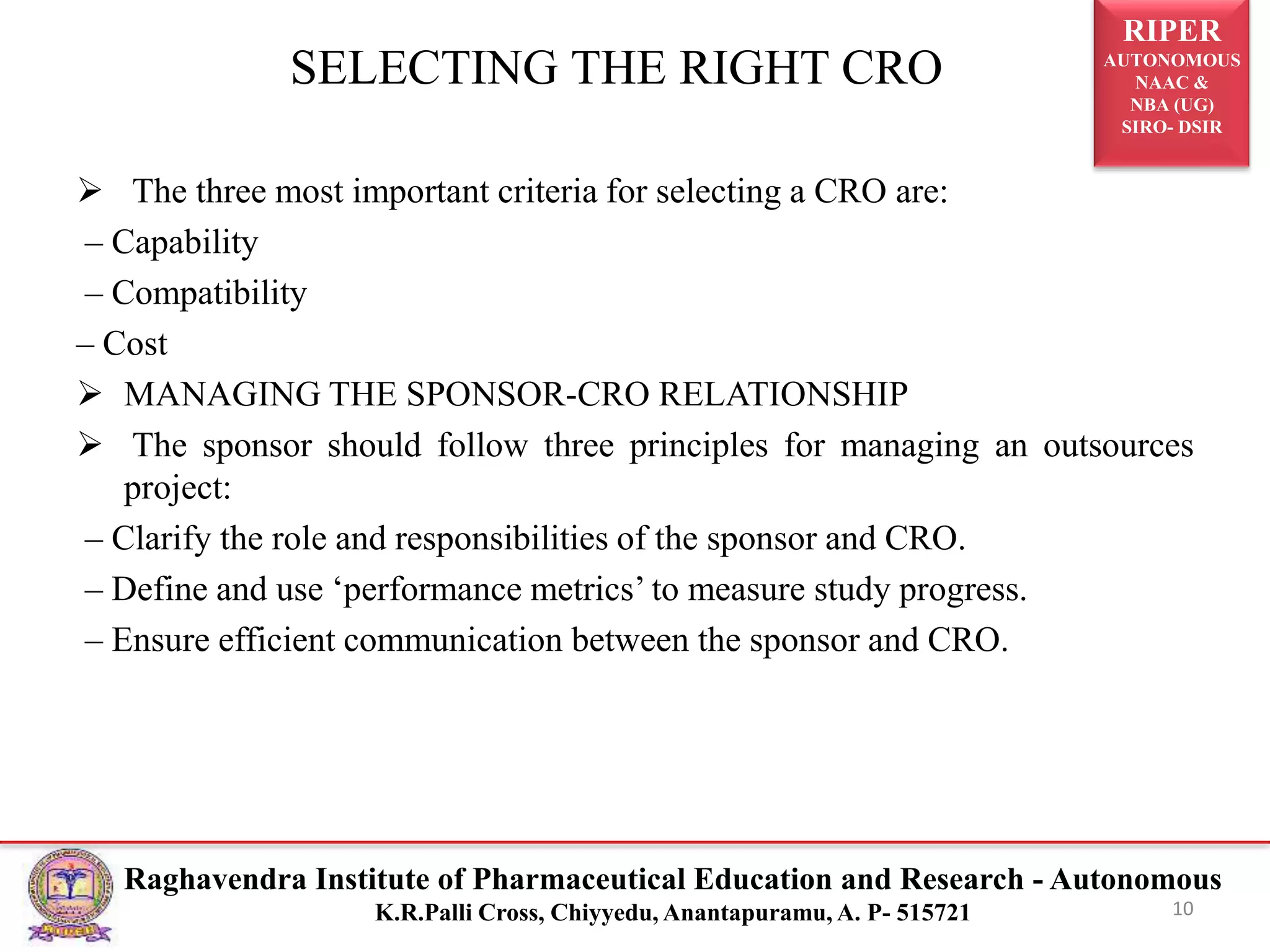 CONTRACT RESEARCH ORGANIZATION | PPTX