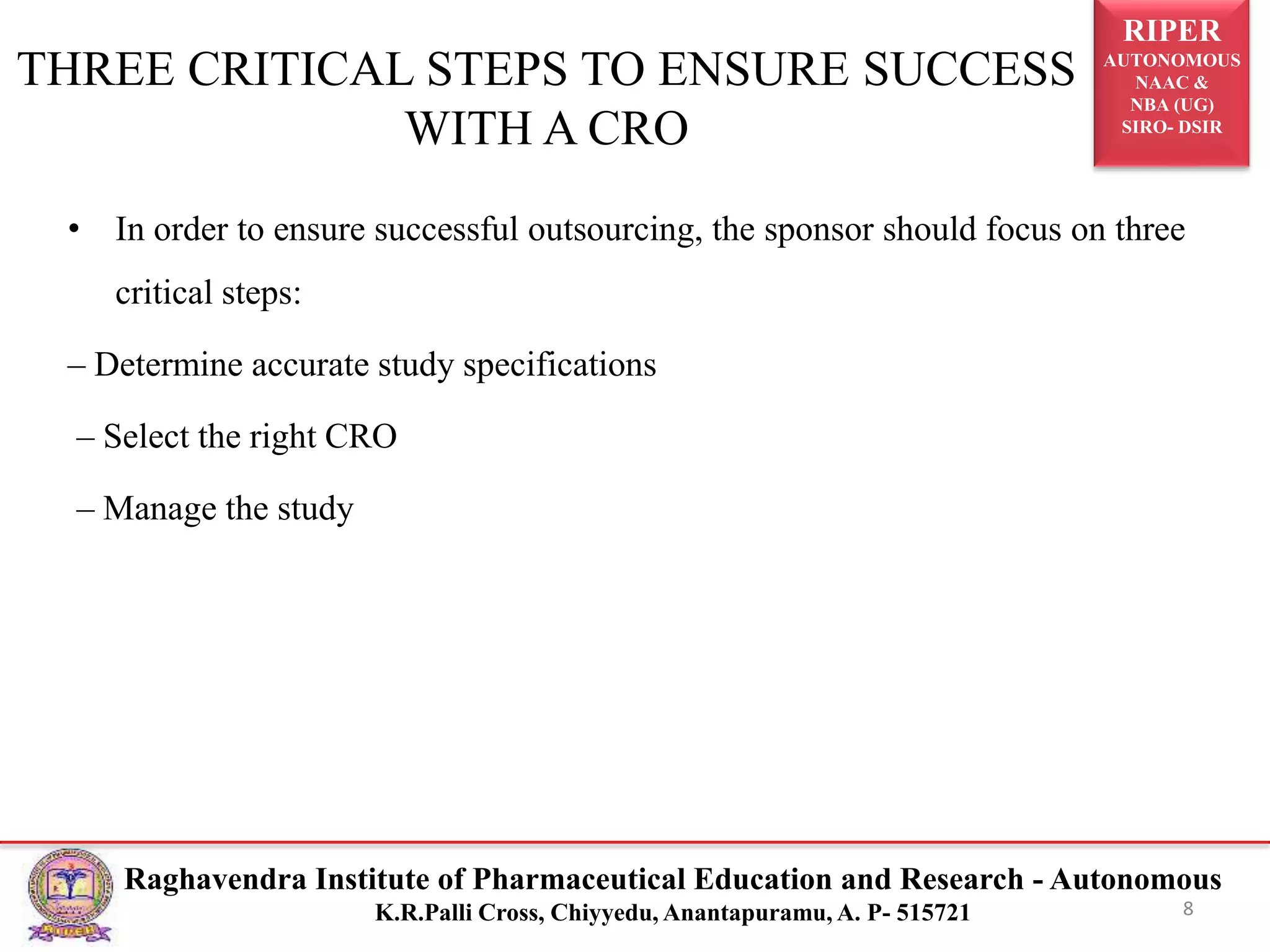 CONTRACT RESEARCH ORGANIZATION | PPTX